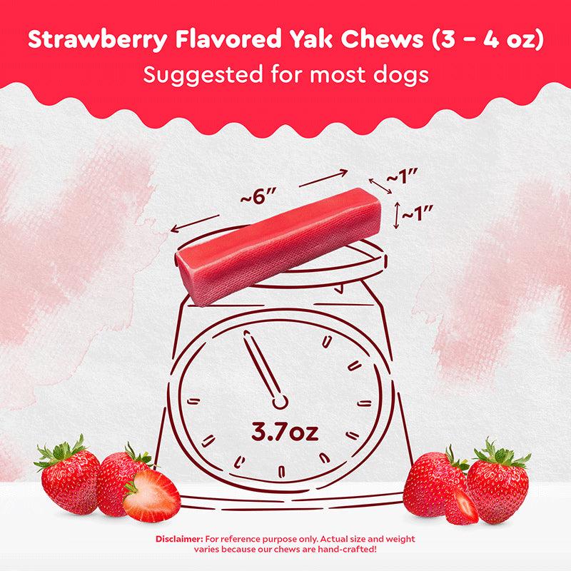 Long-Lasting Chewy Fun: Top-Selling Strawberry Yak Chews for Dogs ...